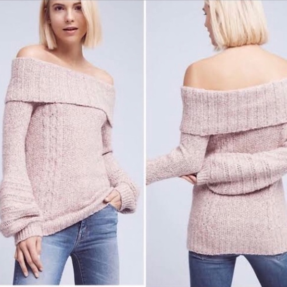 Anthropologie | Sweaters | Anthro Sleeping On Snow Off The Shoulder ...